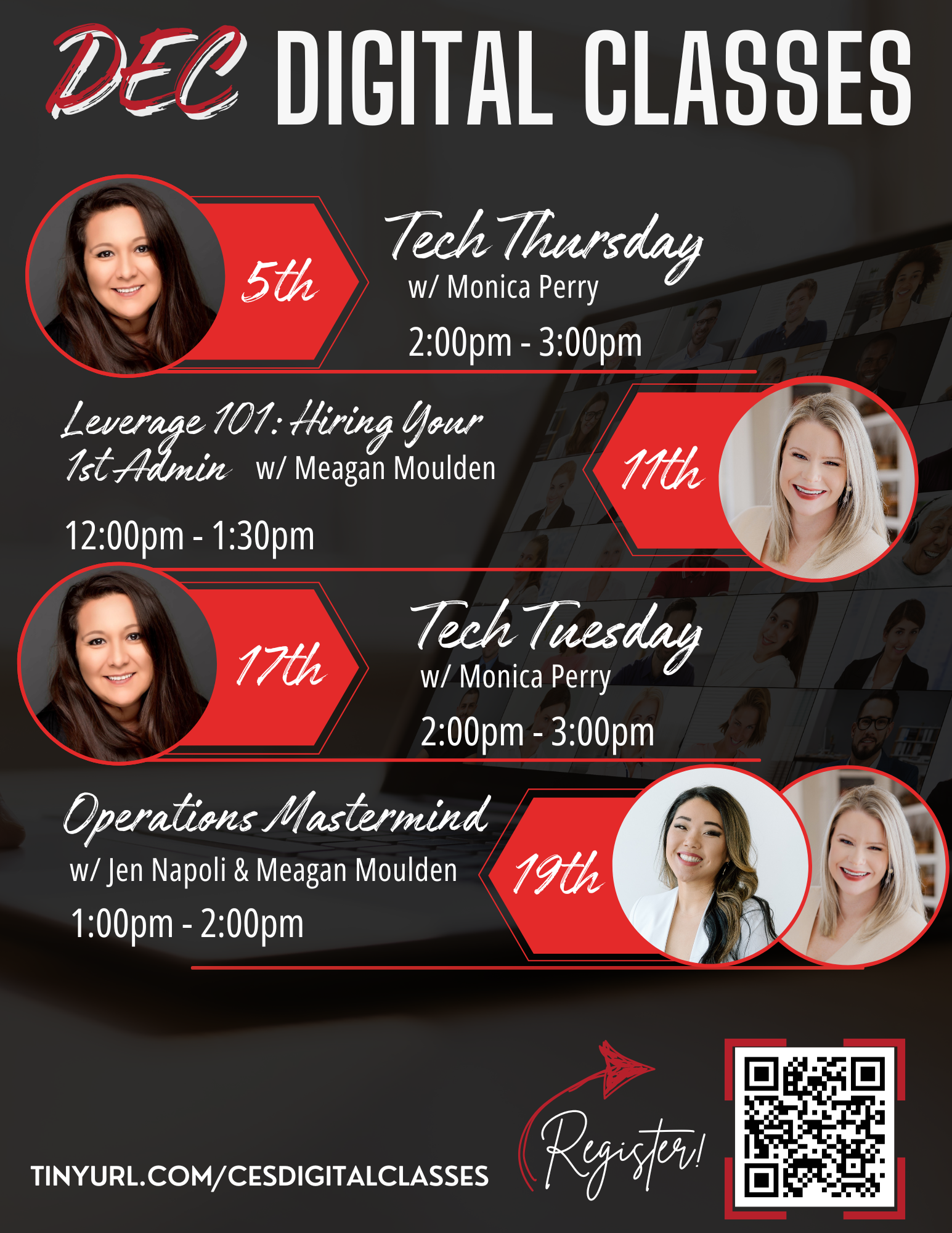 December Digital Class Lineup – Your Partner In Success