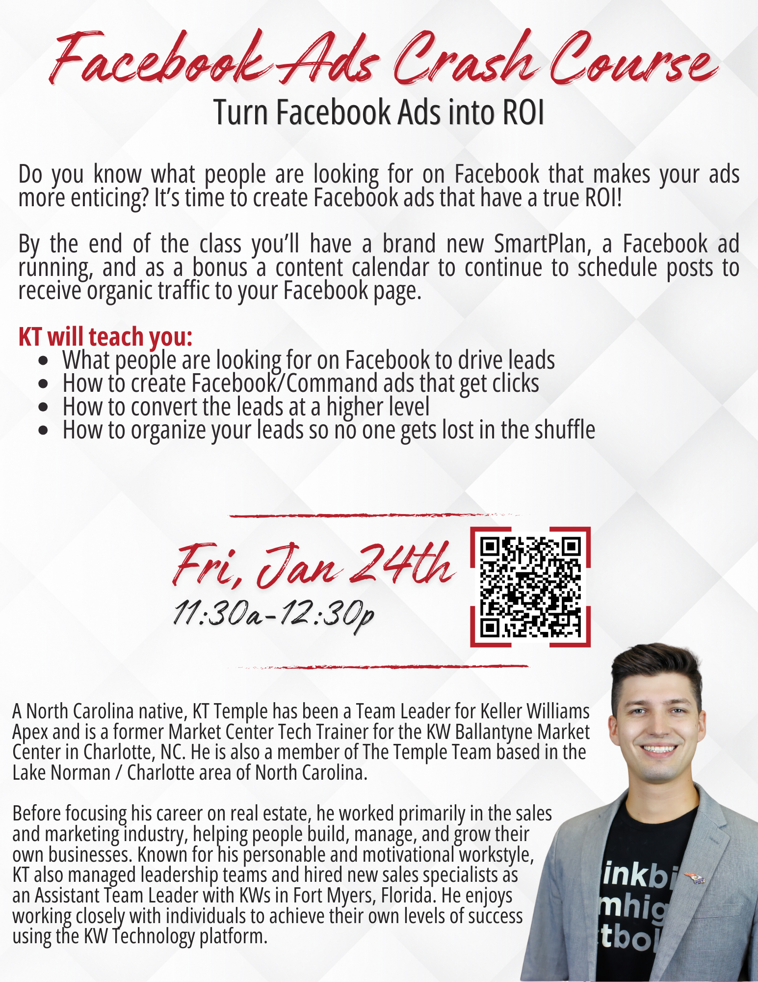 Facebook Ads Crash Course w/ KT Temple – Your Partner In Success